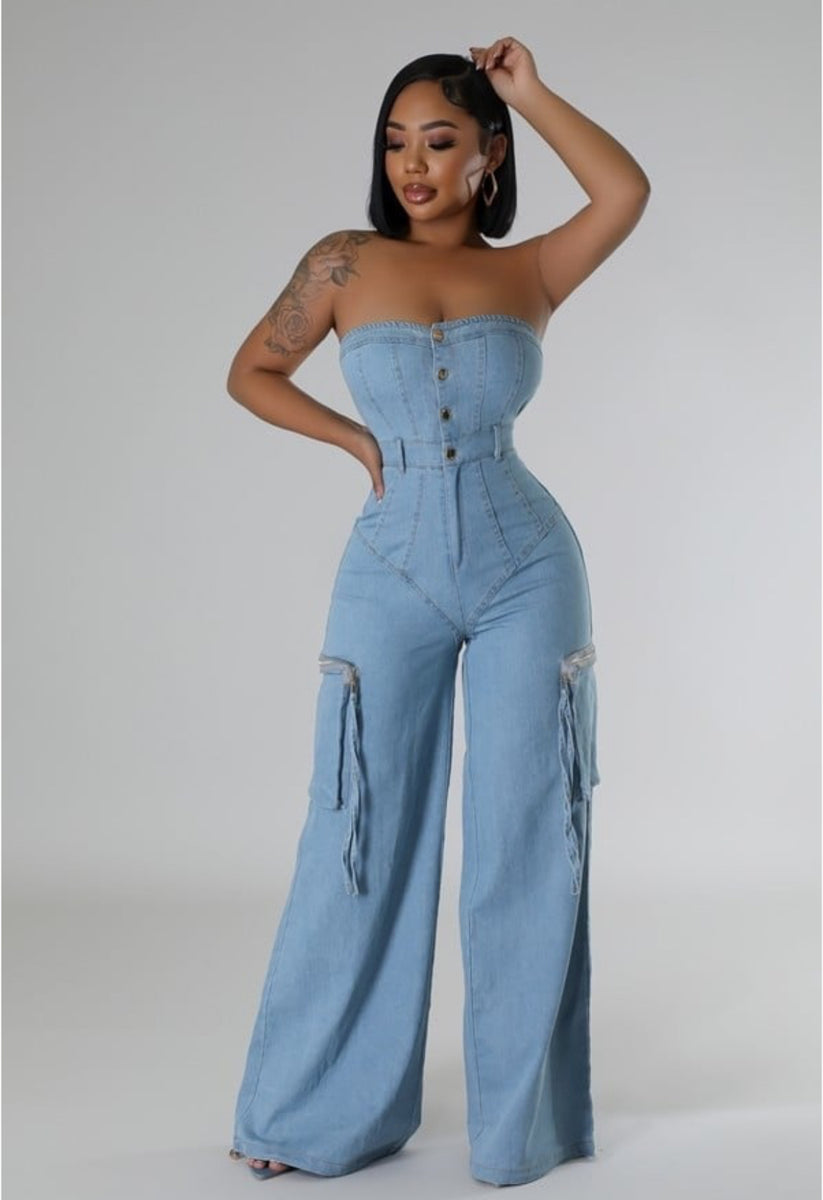 Eclipse Denim Jumpsuit – Body By J'ne